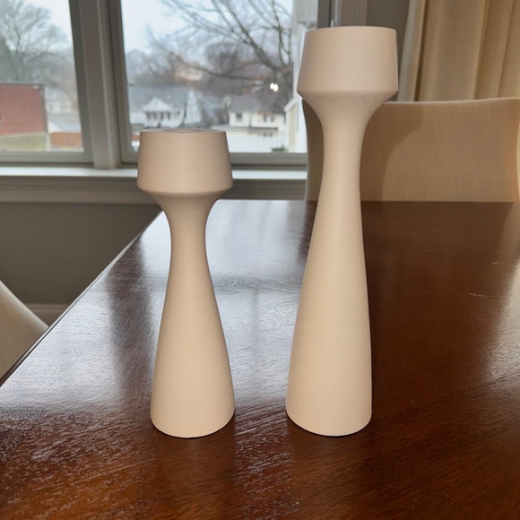 Accents | Modern White Candle Holders | Poshmark